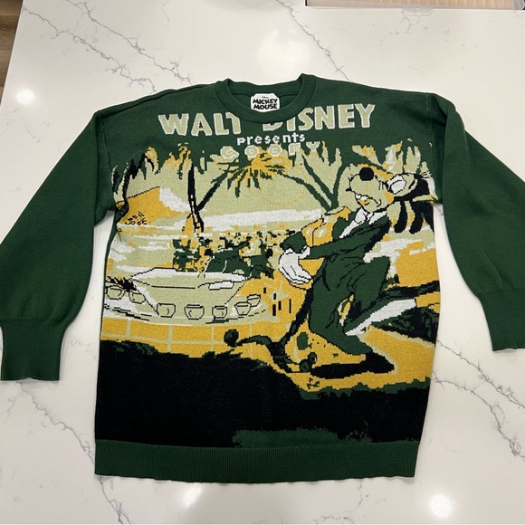 Disney | Sweaters | Vintage Goofy Walt Disney Sweater Green | Poshmark